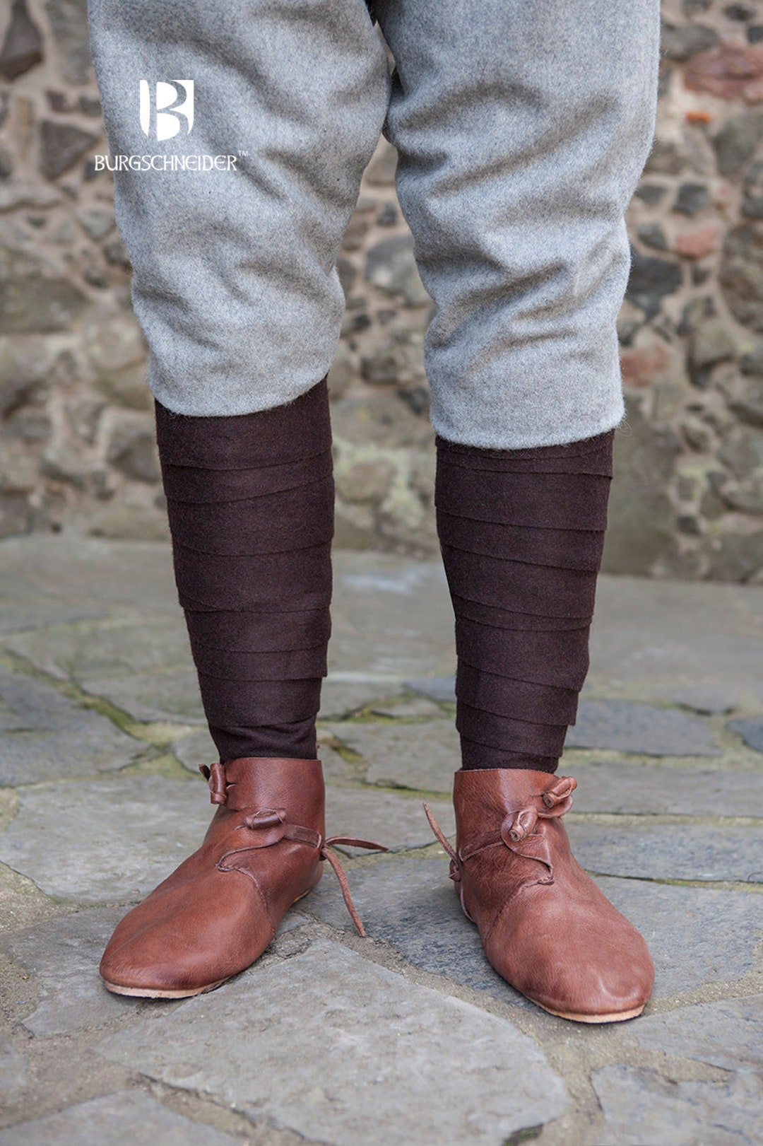 Medieval Leg Wraps - Wool Winingas - Dark Brown - Etsy
