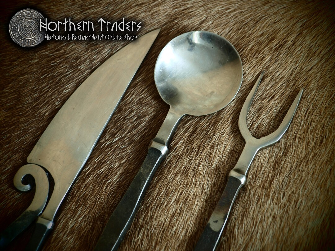 Hand-forged Medieval Cutlery Set - Etsy