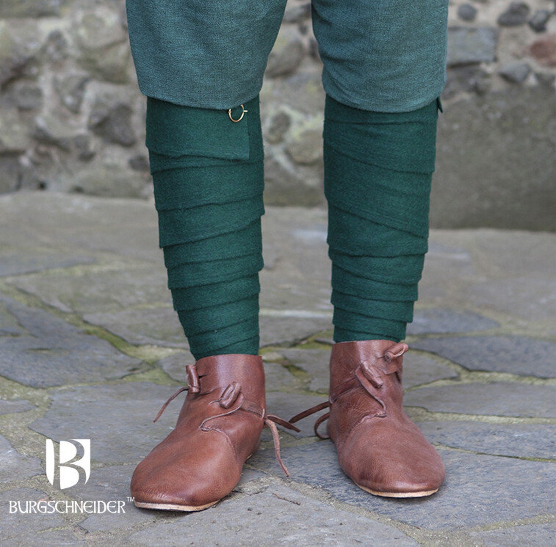 Medieval Leg Wraps - Wool Winingas - Green - Etsy