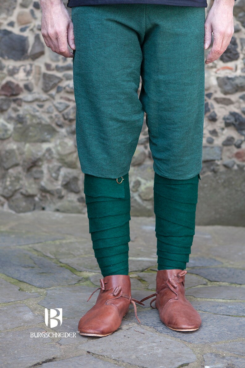 Medieval Leg Wraps Wool Winingas Dark Brown - Etsy