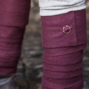 Medieval Leg Wraps - Wool Winingas - Red - Etsy