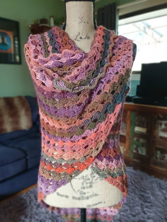 Field of Wildflowers Shawl Scarf Triangle Shawl Triangle | Etsy