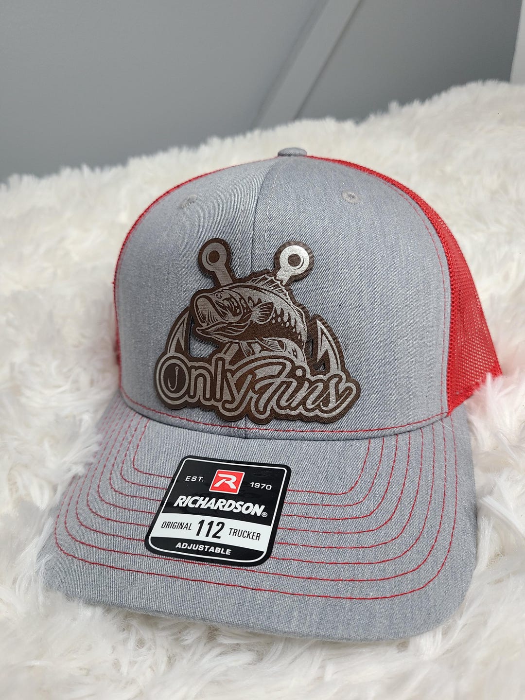 Only Fins Leather Patch Richardson 112 Trucker Hat - Etsy