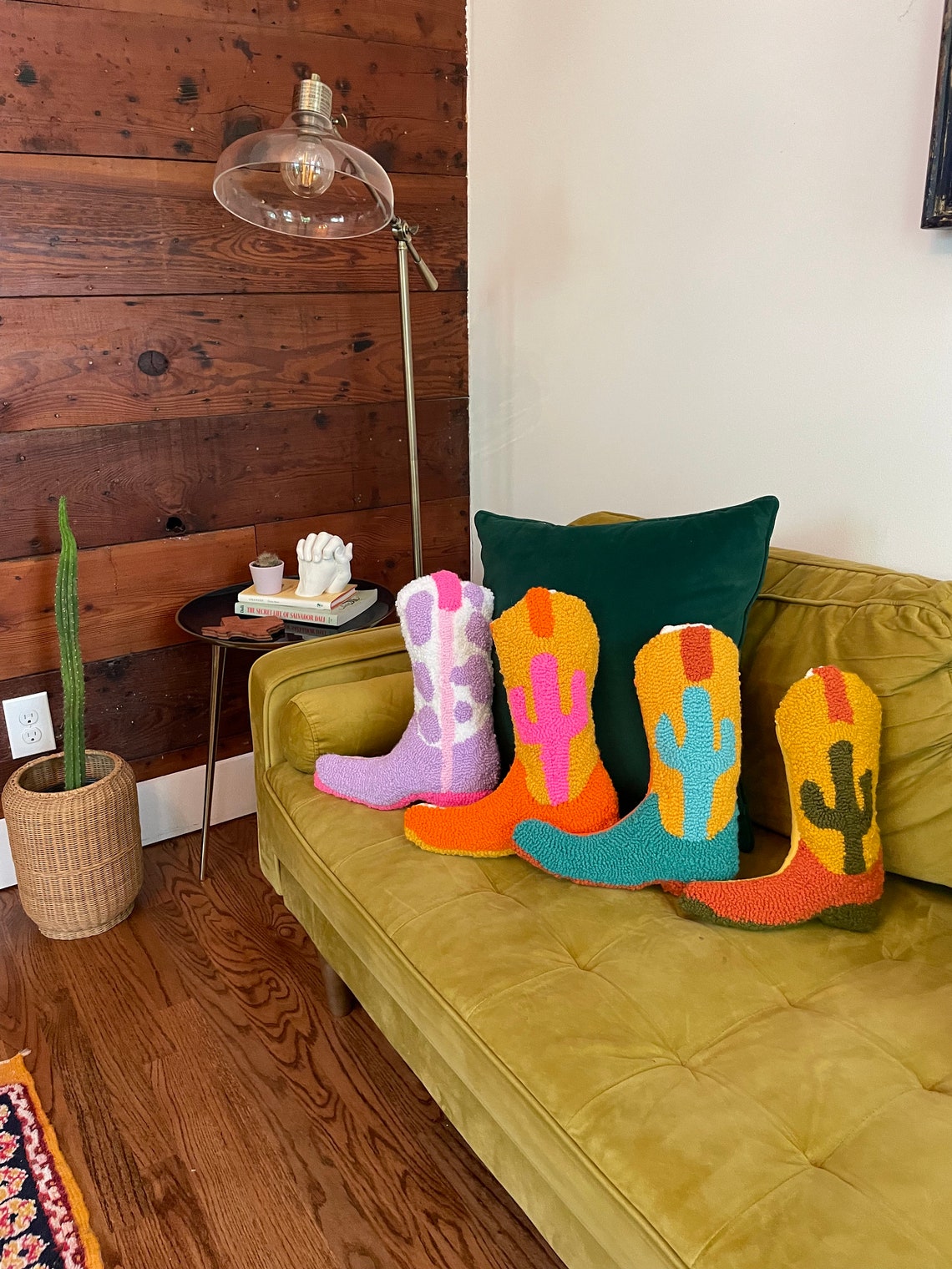 Tufted Cowboy Cowgirl Boot Pillows Handmade Boot Pillow - Etsy