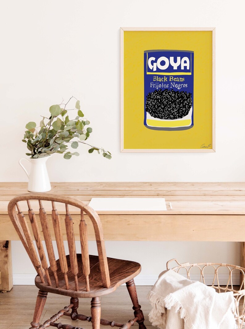 Printable Goya Beans Art Print | Printable Miami Wall Art | Arroz Y ...
