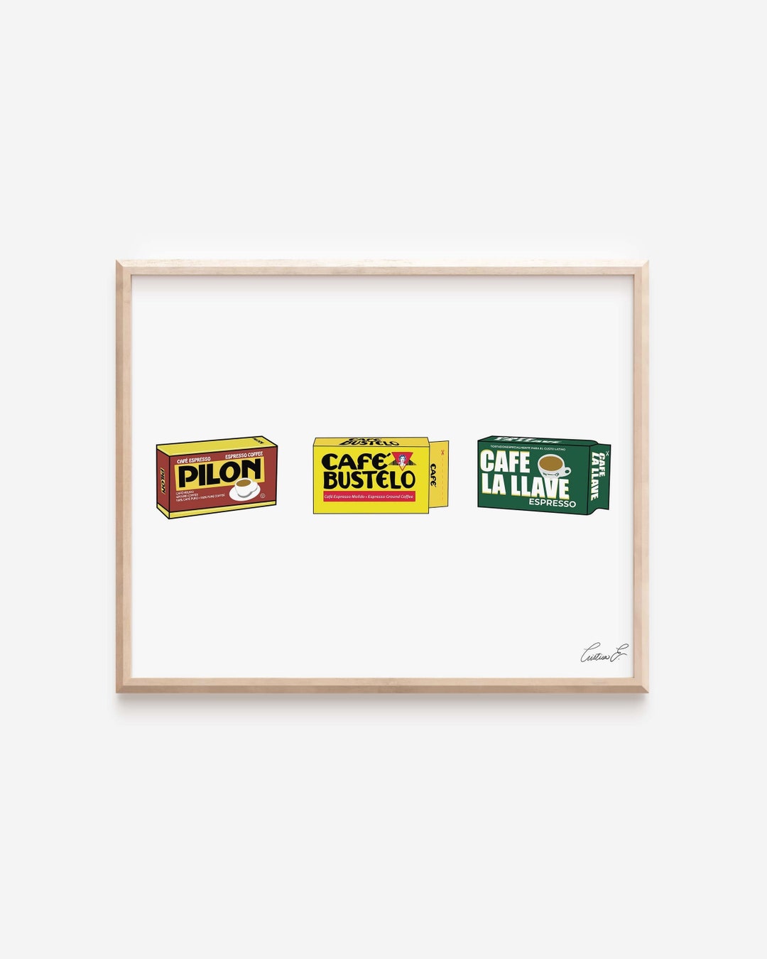 Bustelo Coffee Art Print | Cafe La Llave Wall Art | Pilon Wall Art ...