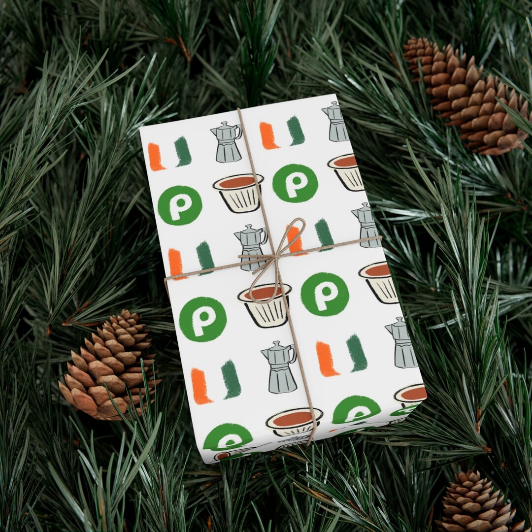 Miami Gift Wrapping Paper | University of Miami | Publix | Coffee Cafe ...