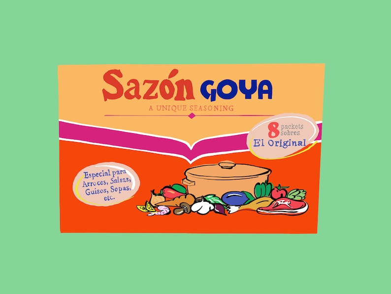 Printable Sazón Goya Art Print | Printable Miami Wall Art | Sazon Art ...