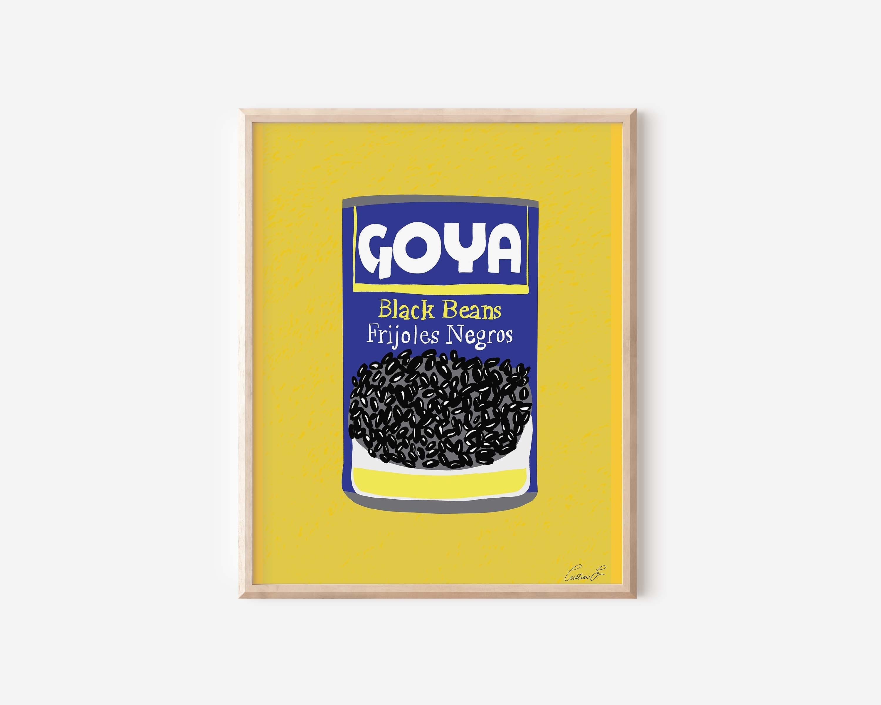 Goya Black Beans Print | Arroz Y Frijoles Print | Latina Latino Wall ...