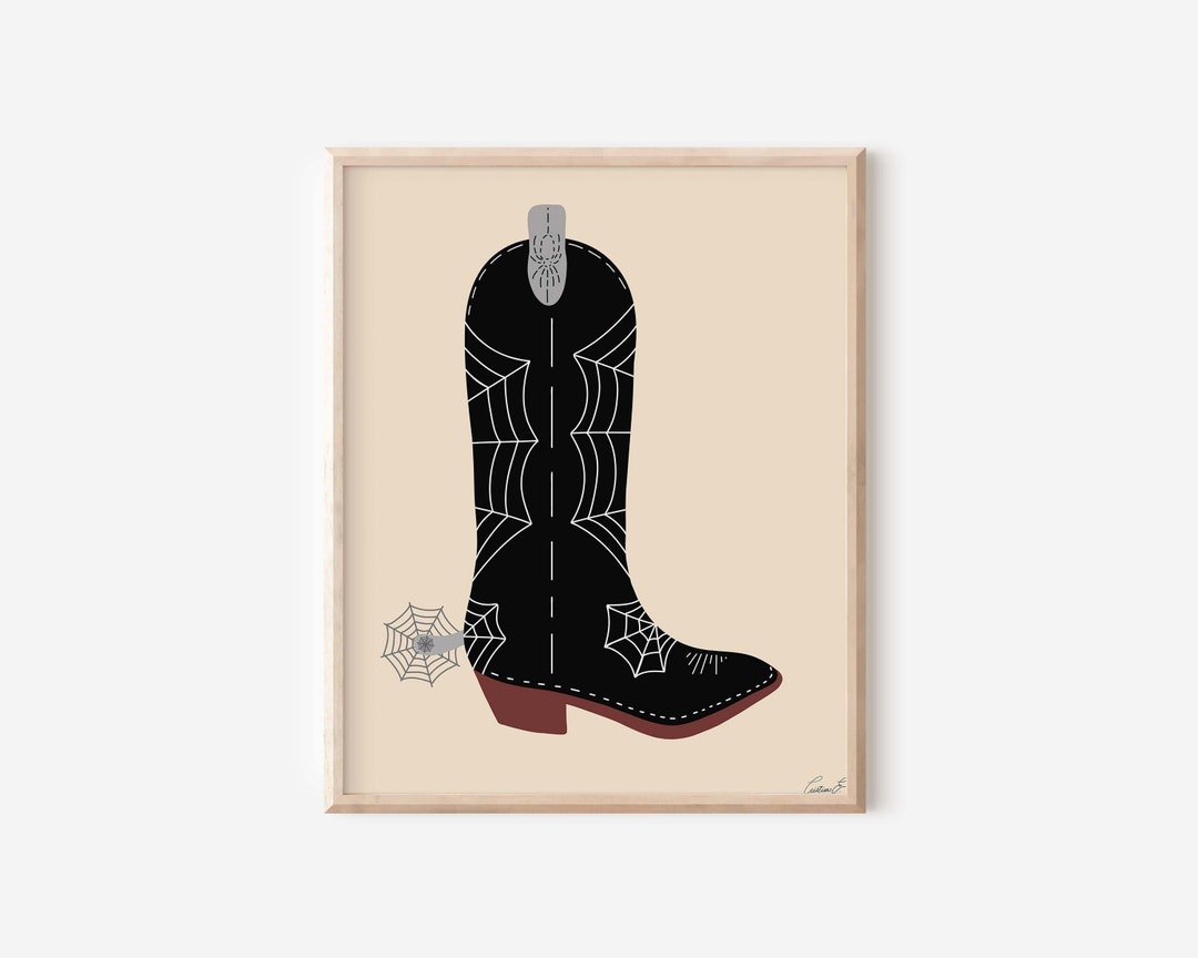 Halloween Spider Web Cowgirl Boots | Digital Download | Halloween Art ...