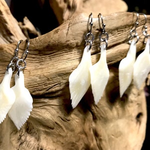 Alligator Gar Earrings Natural Bone Lever Back Option Real Fish Bone ...