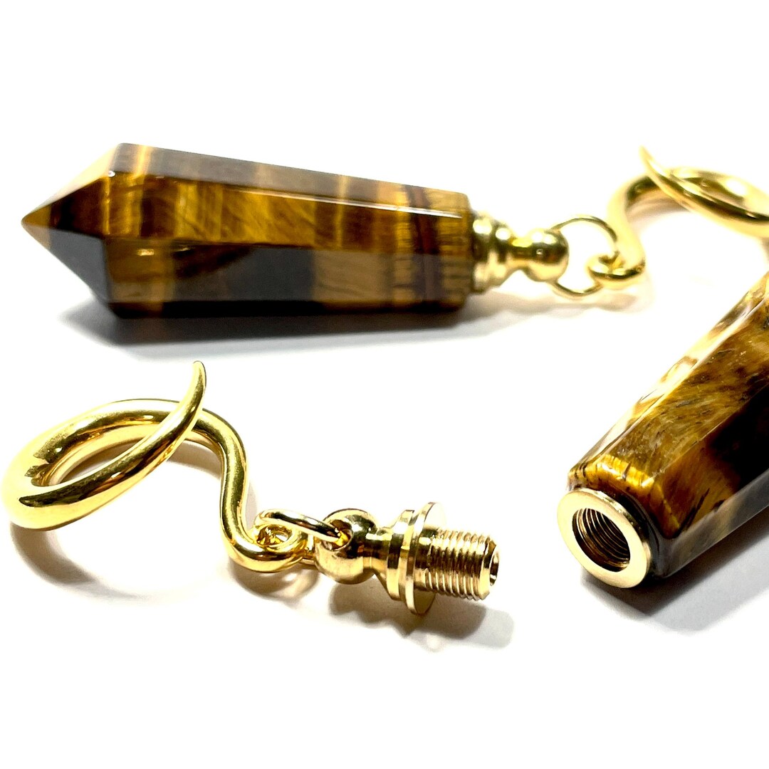 Tiger Eye Ear Hangers 6g-00g Empty Bottle Ear Weights - Etsy