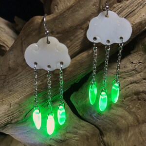 Nuclear Fallout Earrings Fluorescent UV Stormcloud Uranium Vaseline ...