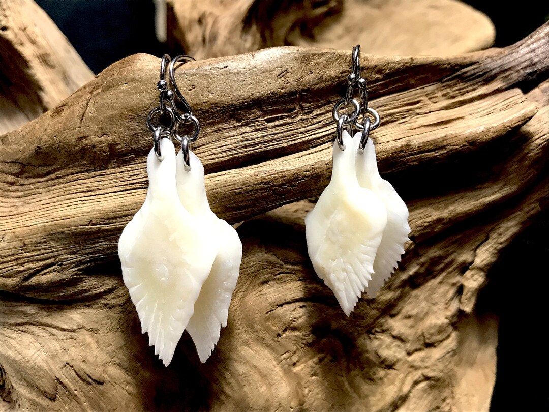 Alligator Gar Earrings Natural Bone Lever Back Option Real Fish Bone ...