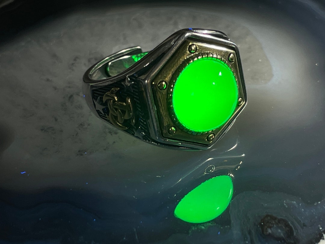 Sterling Uranium Biohazard Ring Adjustable 925 Silver Men's Unisex ...