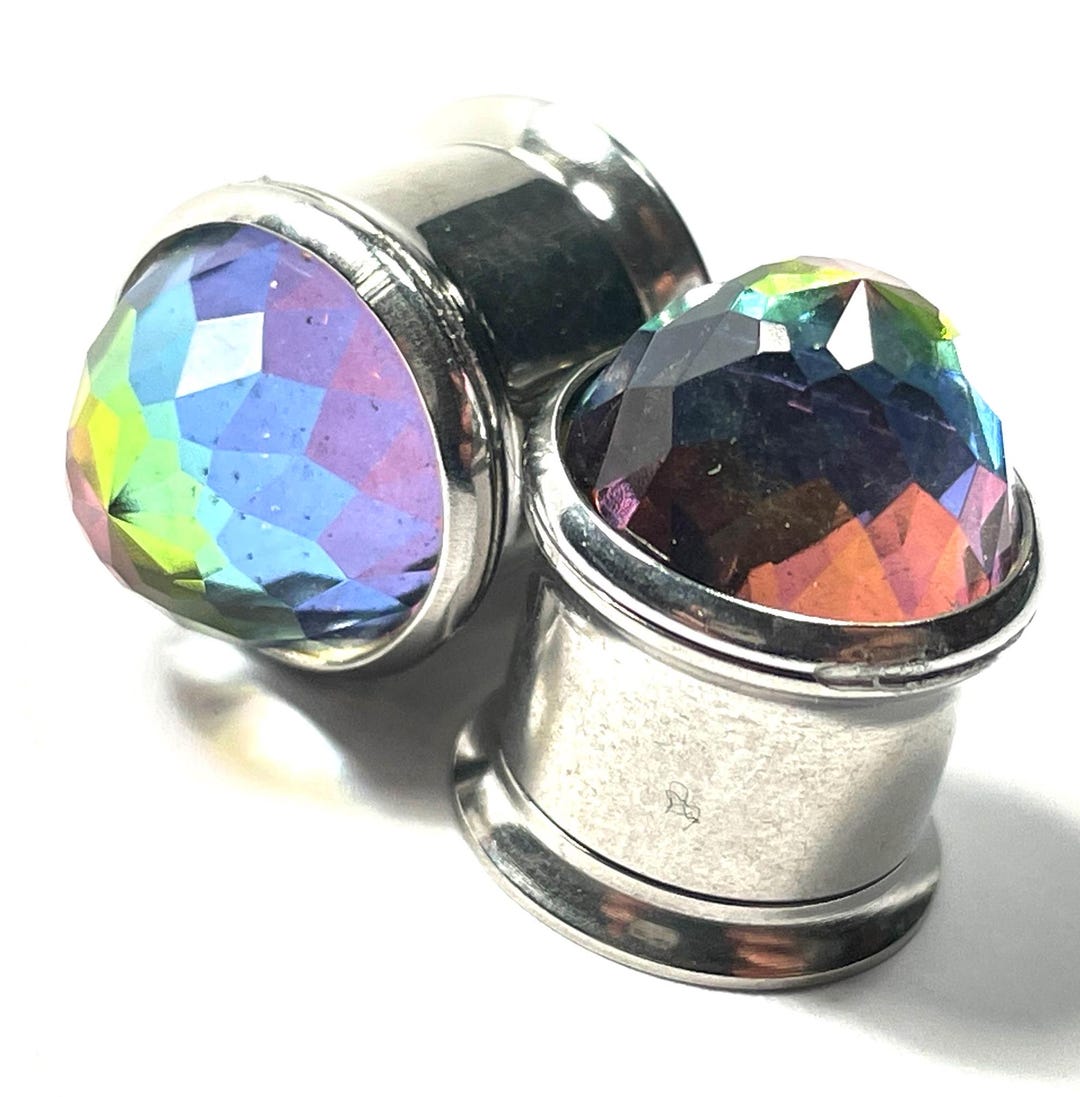 Vintage Glass Rainbow Plugs 1/2” 12mm - Etsy