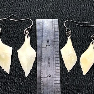 Alligator Gar Earrings Natural Bone Lever Back Option Real Fish Bone ...