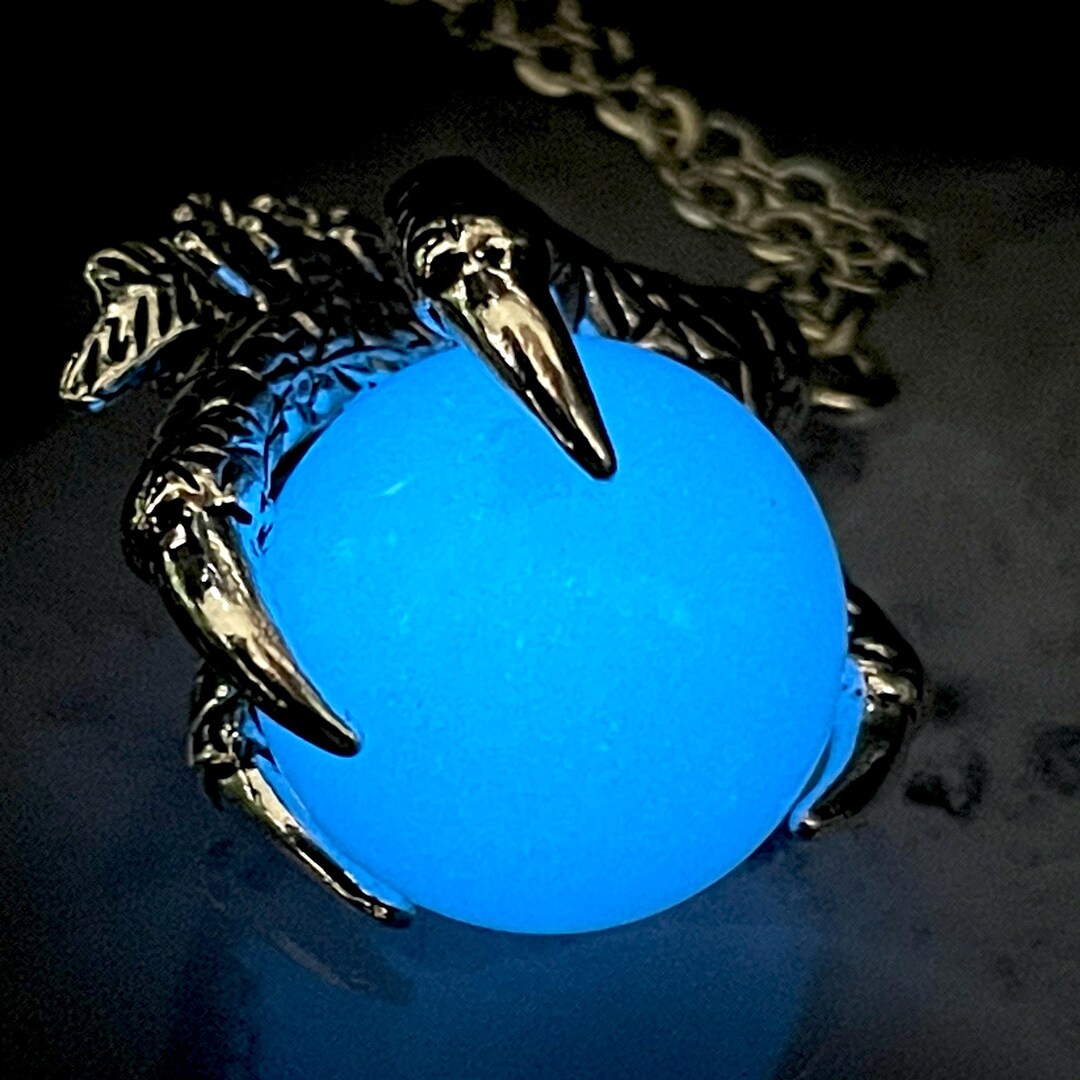 Dragon Claw Pendant With GLOW in the DARK Synthetic Luminous Stone - Etsy
