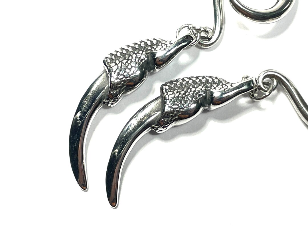 Dragon Claw Ear Weights 14g-00g PAIR Stainless Steel Eagle Talon Ear ...