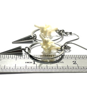 Snake Vertebra Earrings Industrial Style Memento Mori Stainless Steel ...