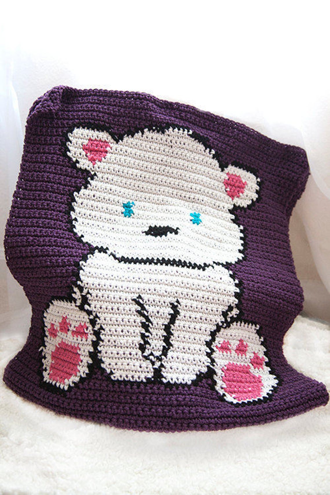 Polar Bear/teddy Bear Graphgan Pattern - Bear Blanket Pattern - Baby ...