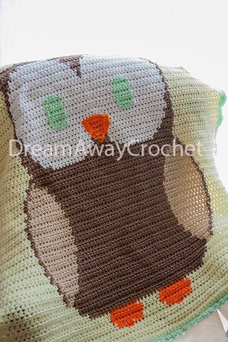 Pattern for Crochet Owl Blanket - Owl Baby Blanket Crochet Pattern ...