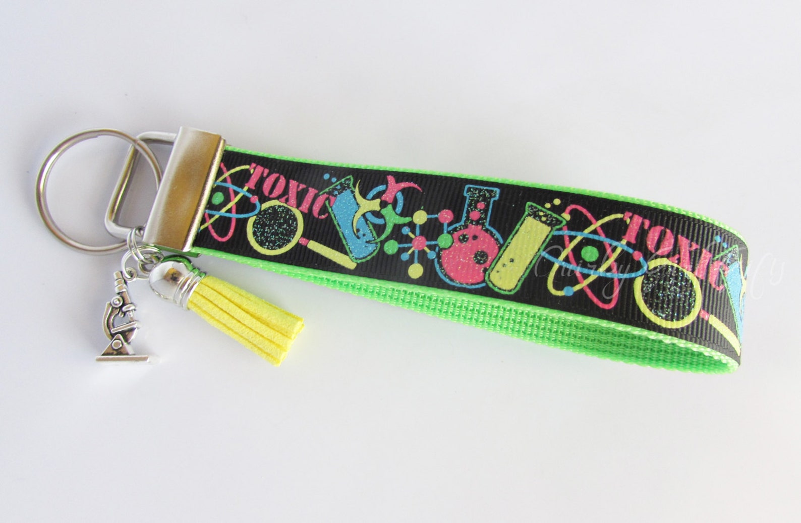 Toxic Science Themed Key Fob - Toxic Keychain - Science Geek Key Fob ...