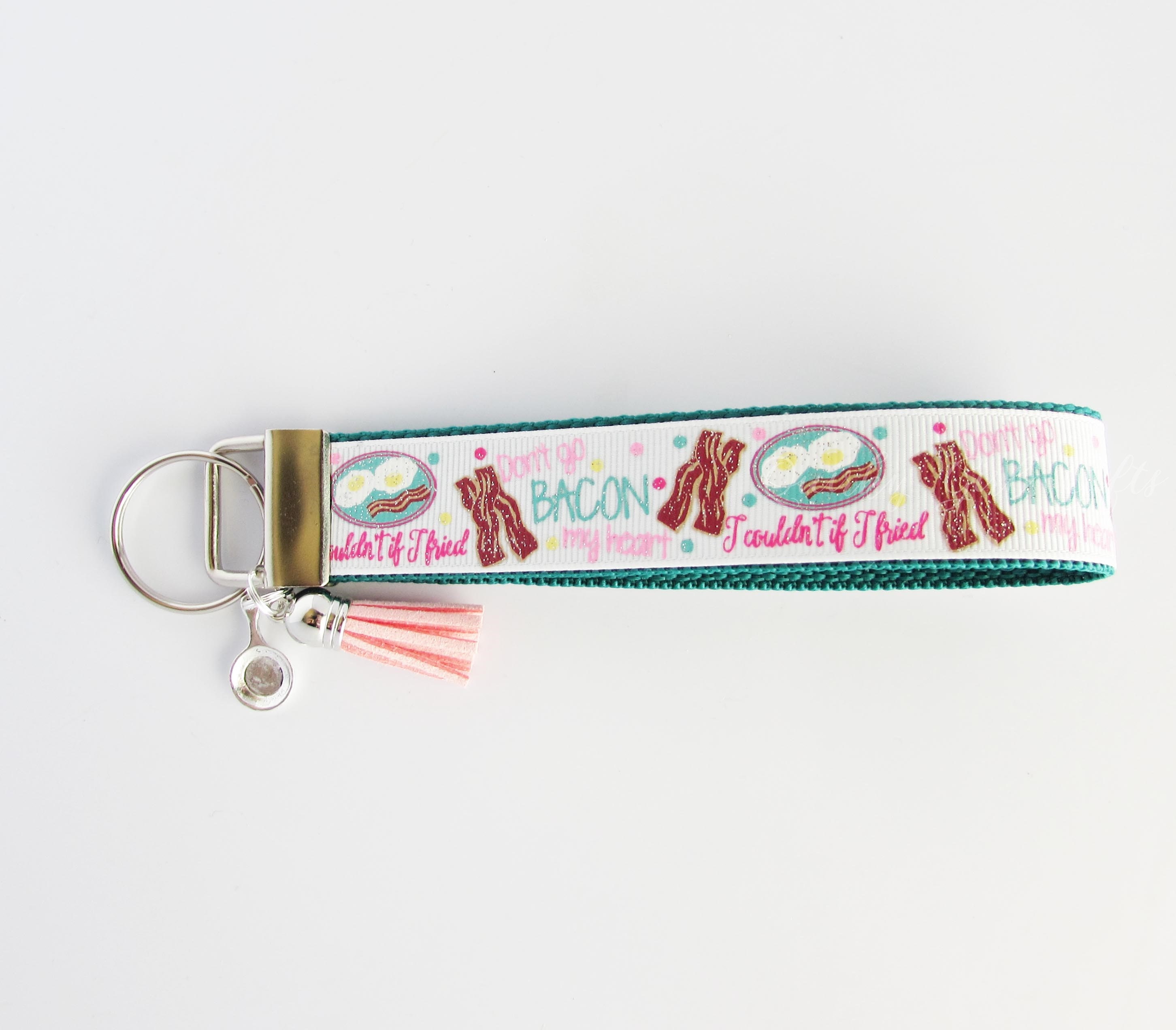 Bacon and Eggs Key Fob - Don't Go Bacon My Heart Key Chain With Tassel ...