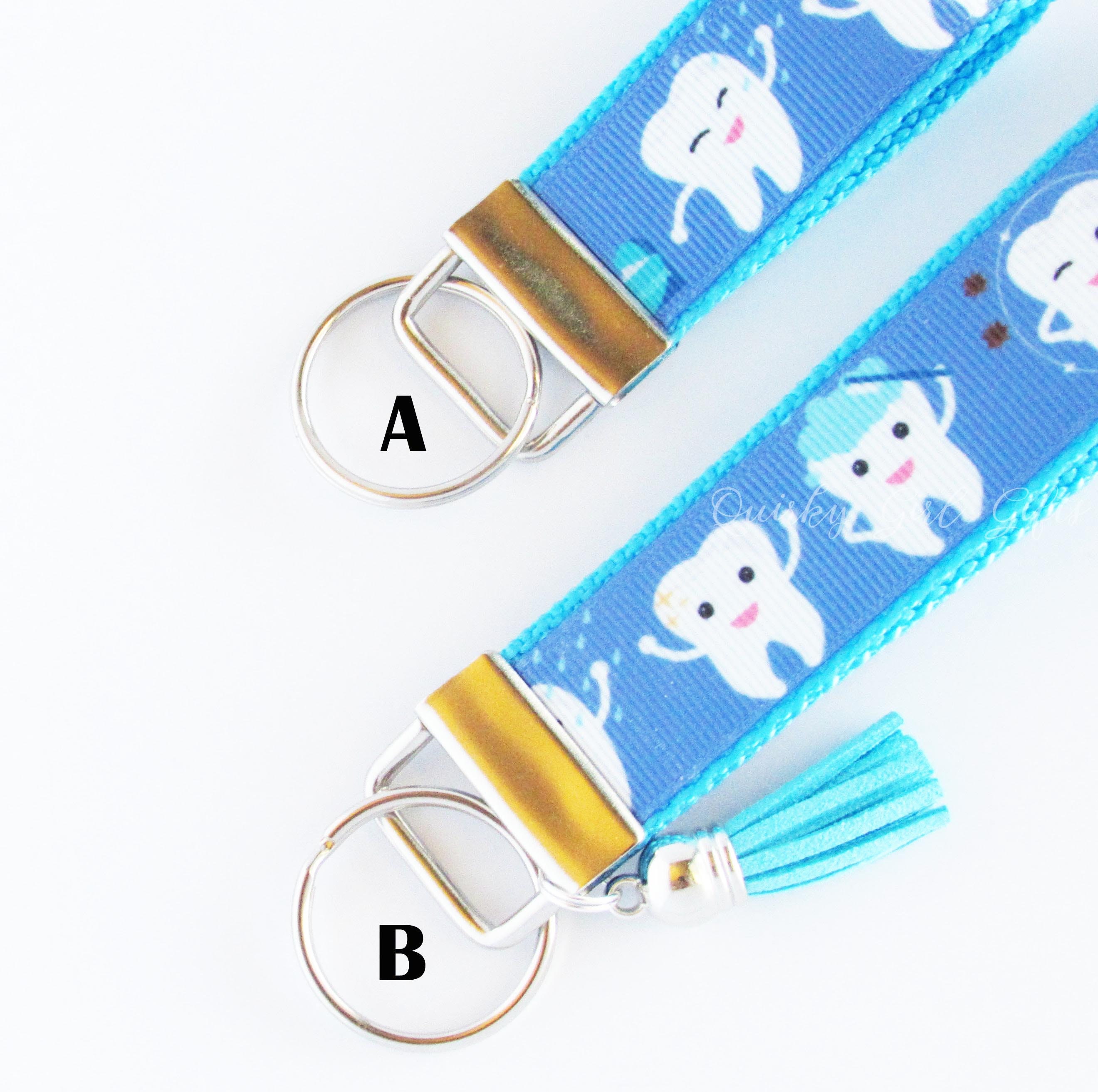 Teeth Key Fob Teeth Keychain Dentist Key Fob Dental | Etsy