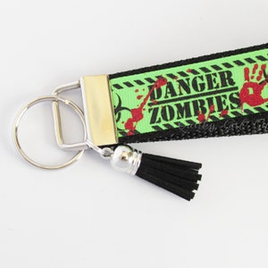 Zombie Key Fob - Zombie Keychain - Danger Zombie Wristlet - Zombie ...
