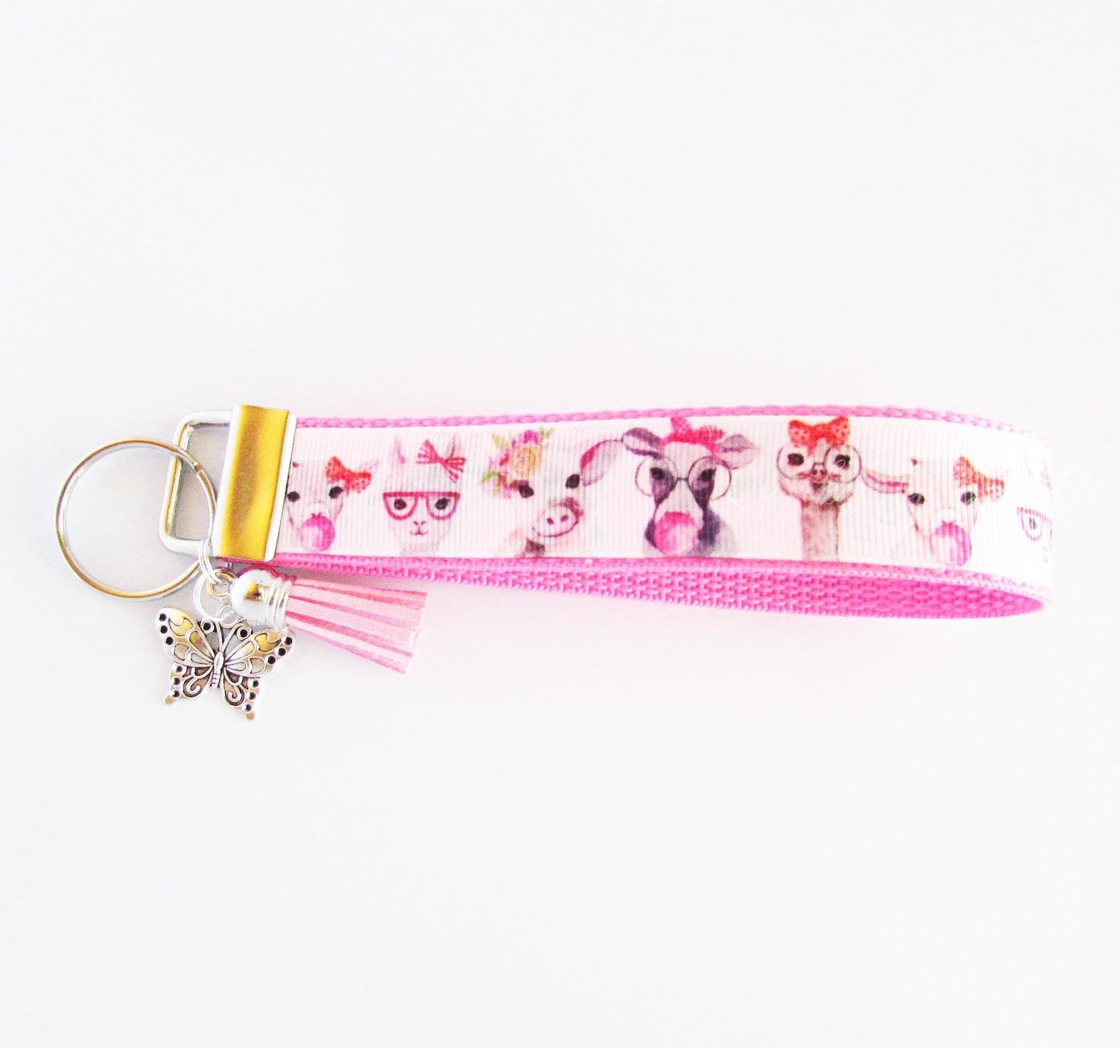 Quirky Animal Key Fob Lamb Llama Pig Cow Emu Key Fob | Etsy