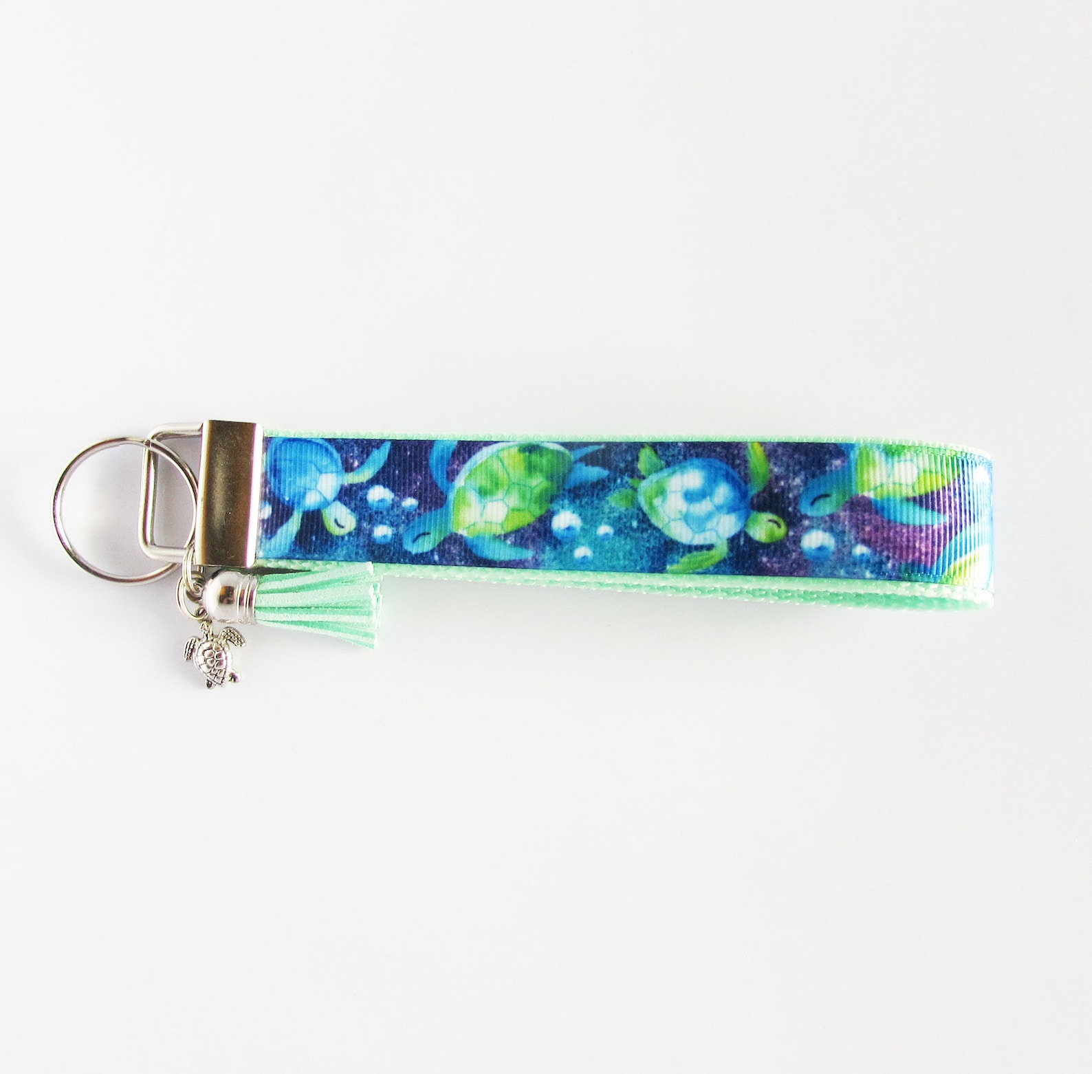 Sea Turtle Key Fob - Sea Turtle Keychain - Sea Turtle Wristlet - Marine ...