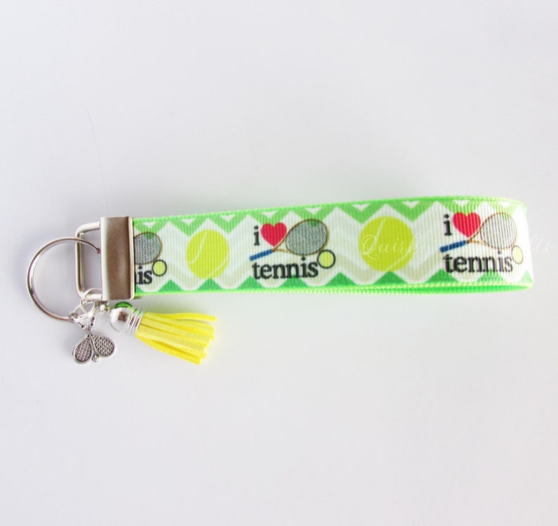 Tennis Key Fob I Love Tennis Key Fob Tennis Wristlet | Etsy