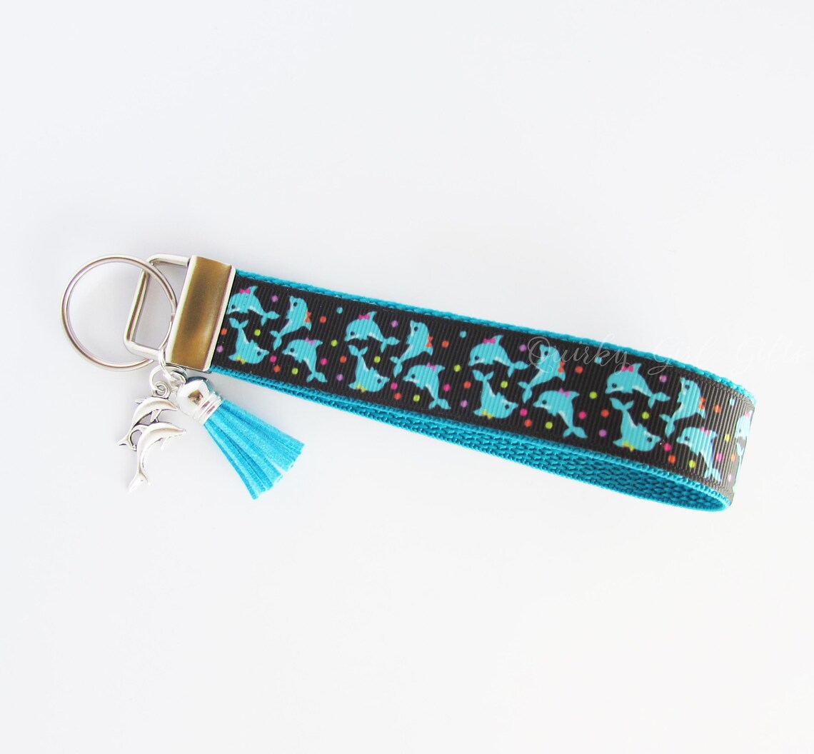 Dolphin Key Fob Dolphin Keychain Sea Life Key Fob Ocean - Etsy