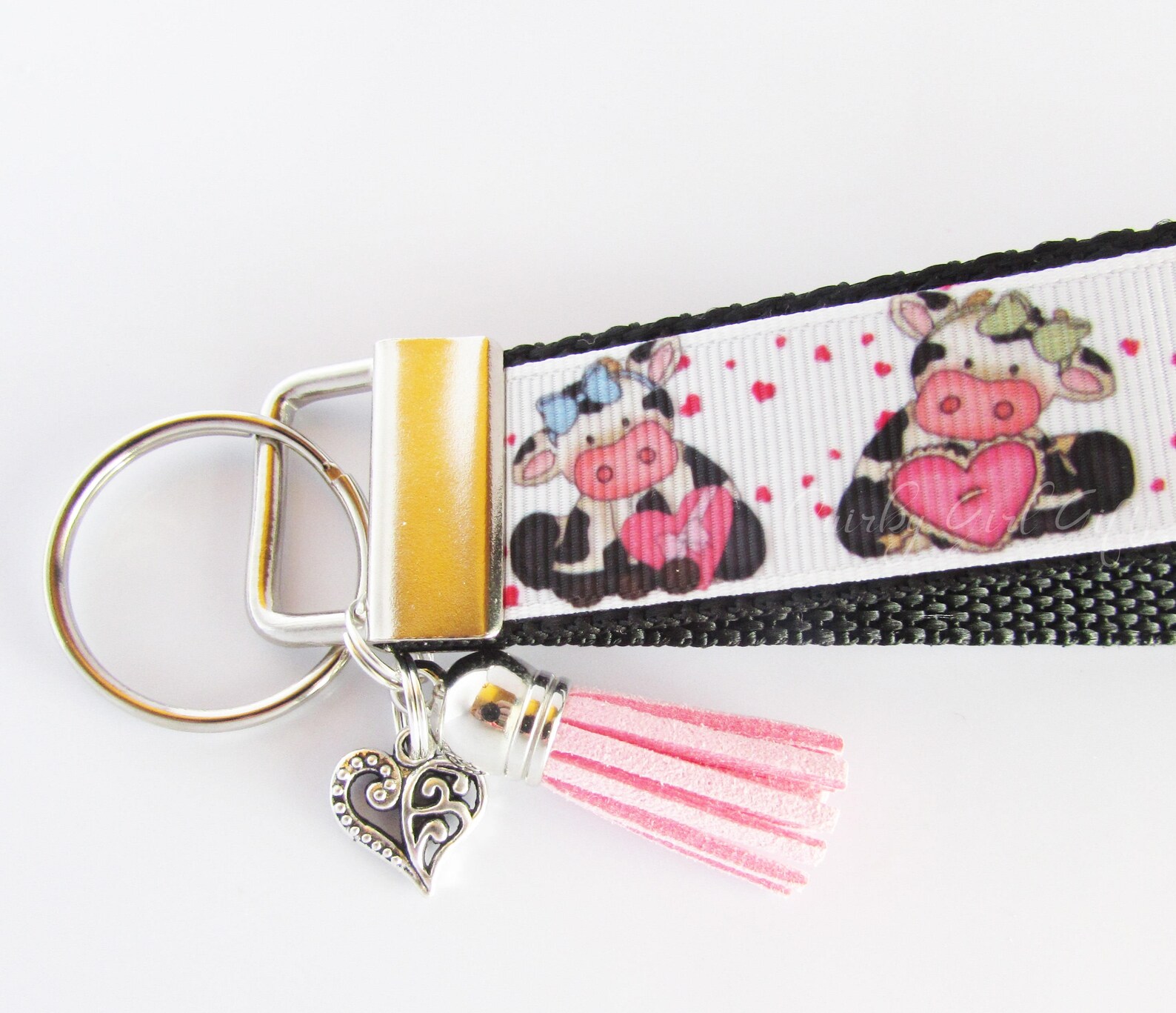 Cow Key Fob Country Key Fob Cow Keychain Cow Wristlet | Etsy