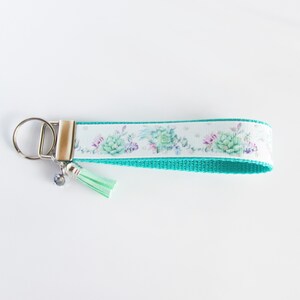 Succulent Key Fob - Succulent Keychain - Succulent Wristlet - Plant Key ...