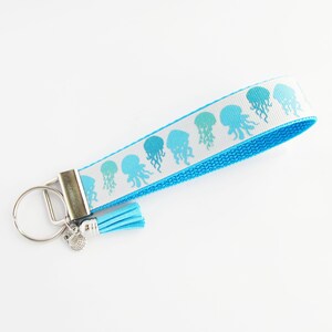 Glittered Jellyfish Key Fob - Jellyfish Wristlet Under 10 - Jellyfish ...