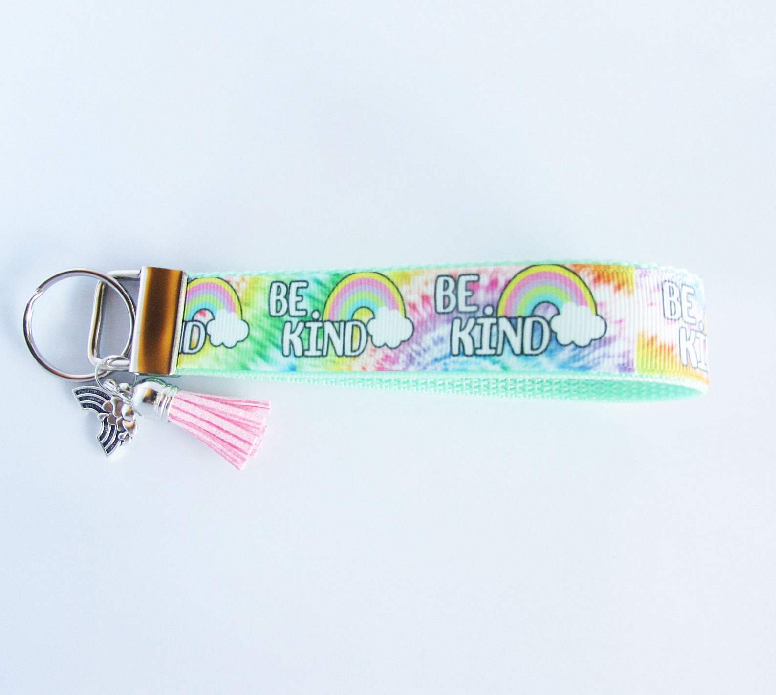 Be Kind Tie Dye Rainbow Key Fob Be Kind Keychain Tie Dye | Etsy