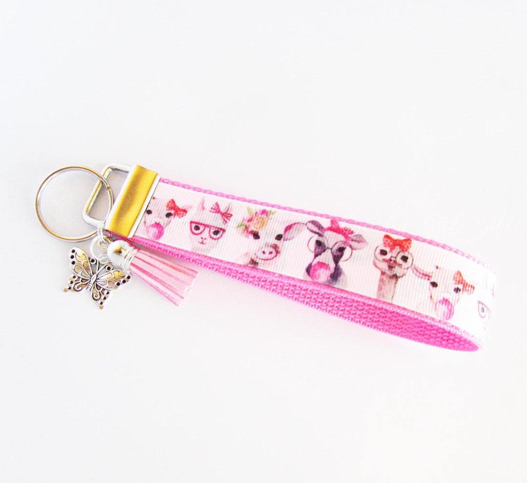 Quirky Animal Key Fob - Lamb, Llama, Pig, Cow, Emu Key Fob - Animal ...