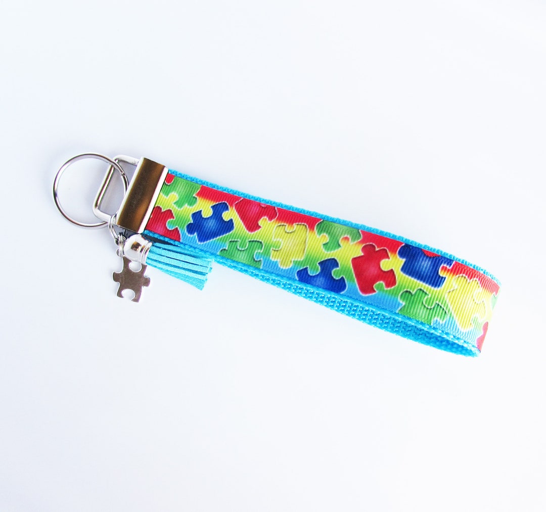 Puzzle Piece Key Fob - Puzzle Lover Keychain - Autism Key Fob - Autism ...