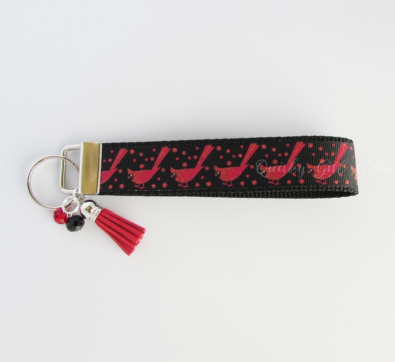Cardinal Key Fob Cardinal Keychain Bird Key Fob Bird | Etsy