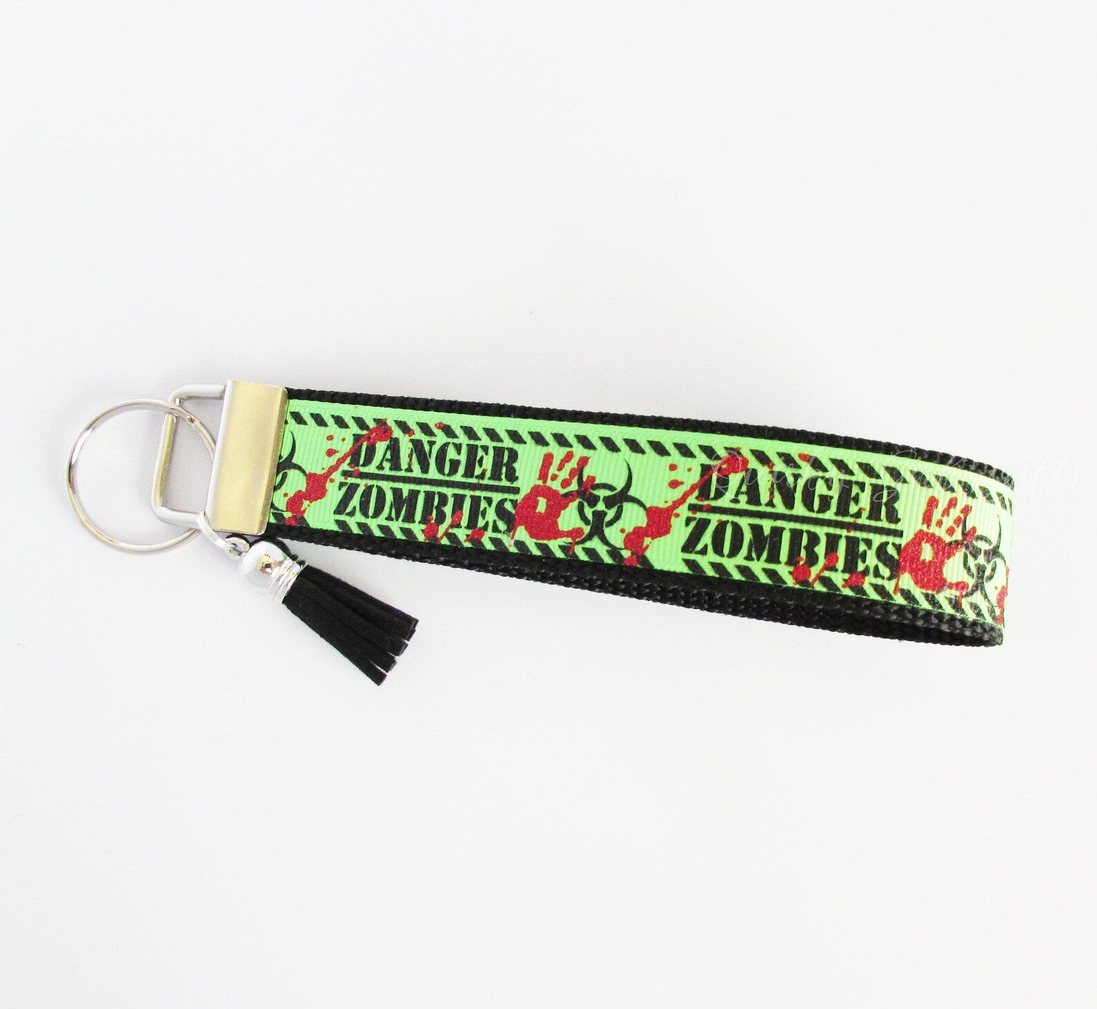 Zombie Key Fob Zombie Keychain Danger Zombie Wristlet - Etsy