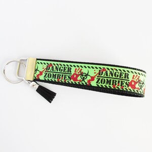Zombie Key Fob - Zombie Keychain - Danger Zombie Wristlet - Zombie ...