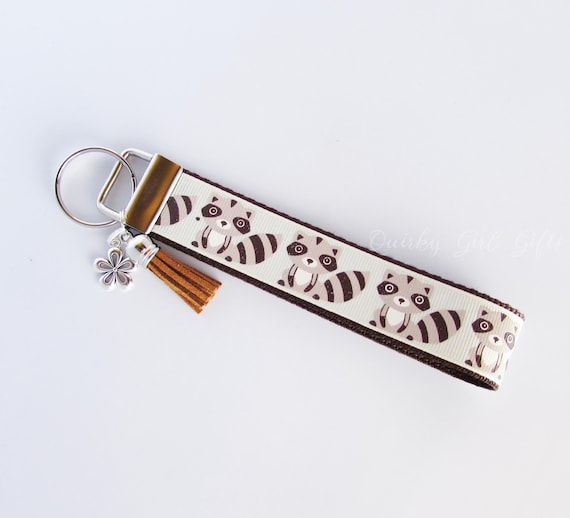 Raccoon Key Fob Raccoon Keychain Forest Animal Gift - Etsy
