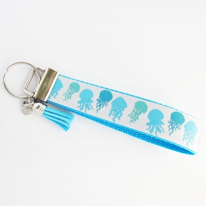Glittered Jellyfish Key Fob - Jellyfish Wristlet Under 10 - Jellyfish ...