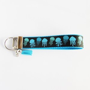 Glittered Jellyfish Key Fob - Jellyfish Wristlet Under 10 - Jellyfish ...