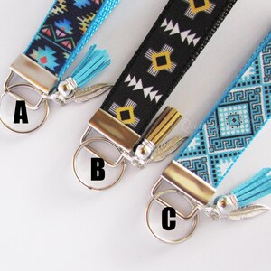 Aztec Key Fob - Aztec Keychain - Southwestern Key Fob - Tribal Keychain ...