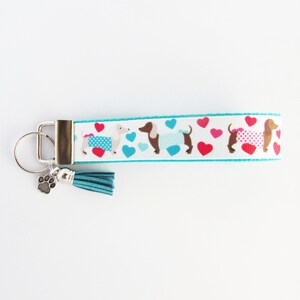 Dachshund Key Fob - Dog Keychain - Dachshund Keychain - Dog in Sweaters ...