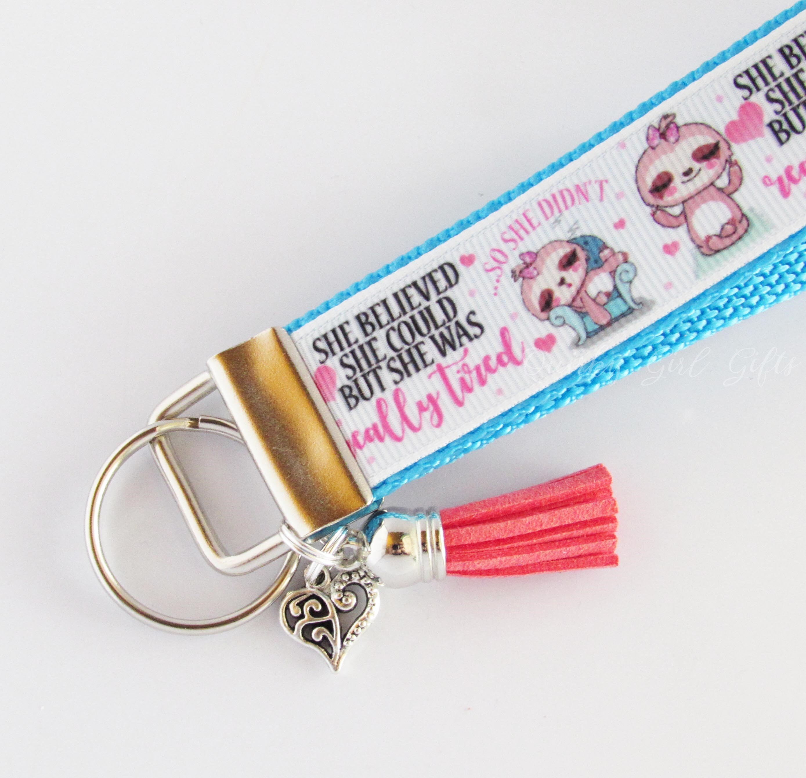 Sloth Key Fob Sloth Keychain Sloth Wristlet Animal Key - Etsy