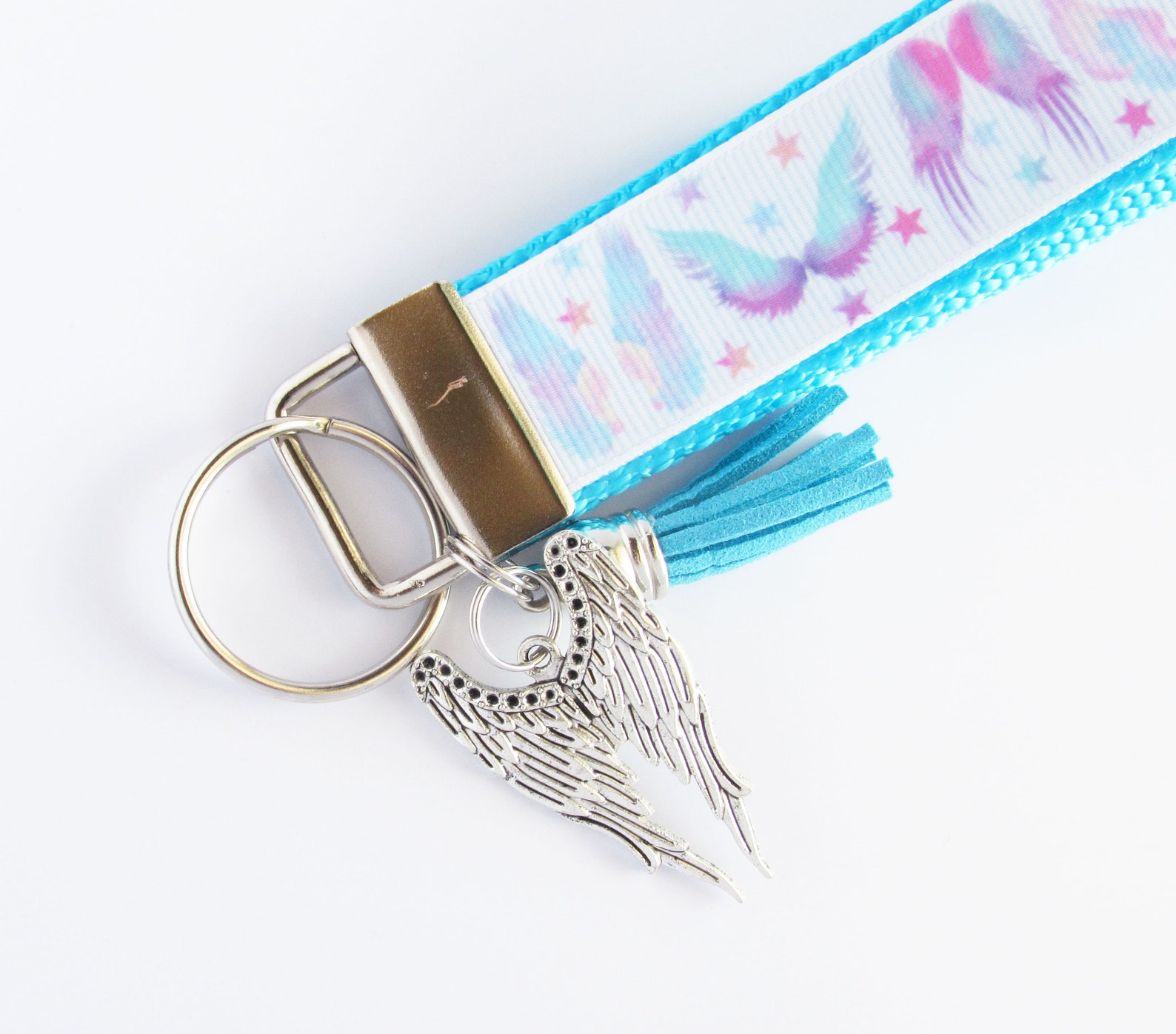 Wings Key Fob - Angel Wing Key Fob - Memorial Key Fob - Angel Wing ...